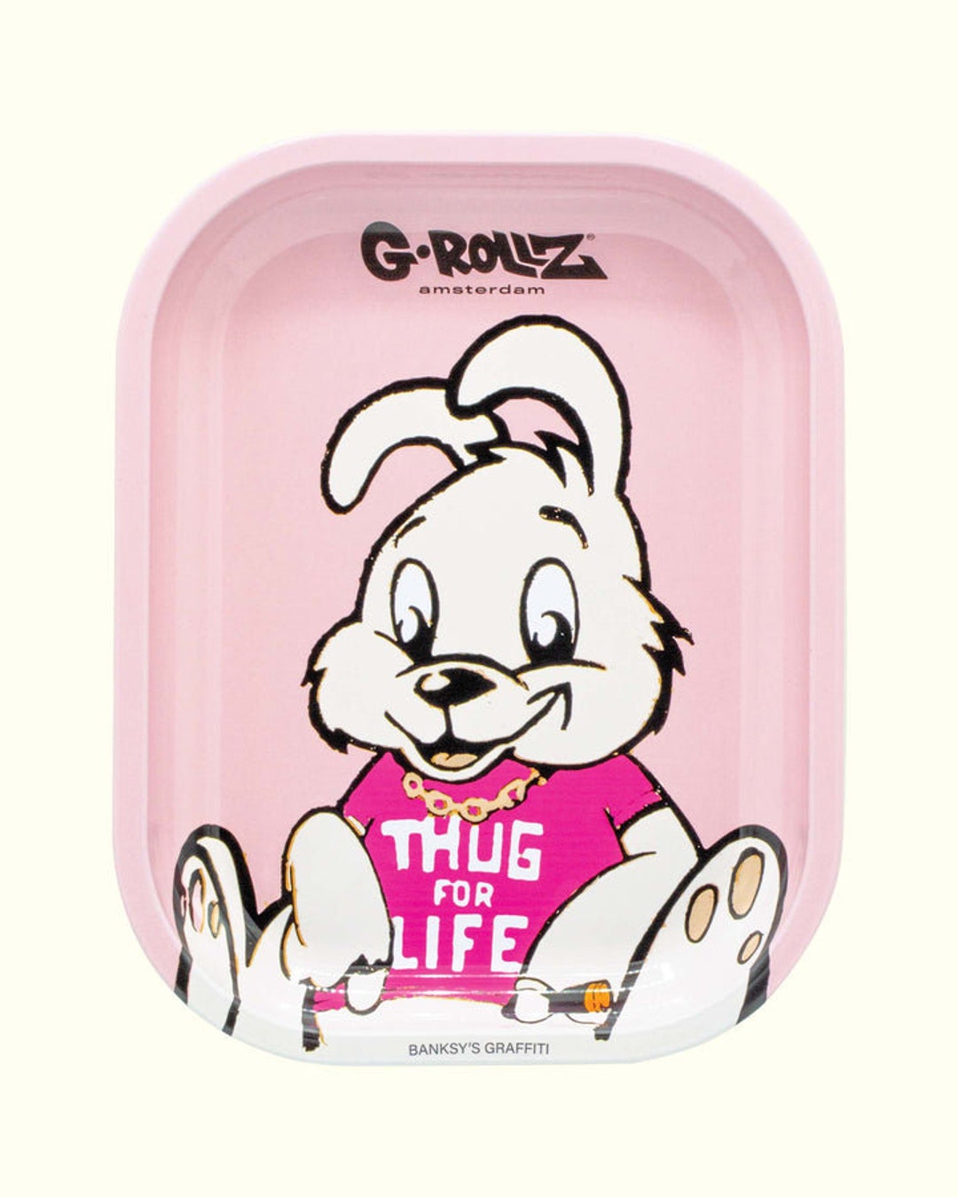 G-rollz Pink Banksy 'thug' Rolling Tray 14cm X 18cm - Etsy