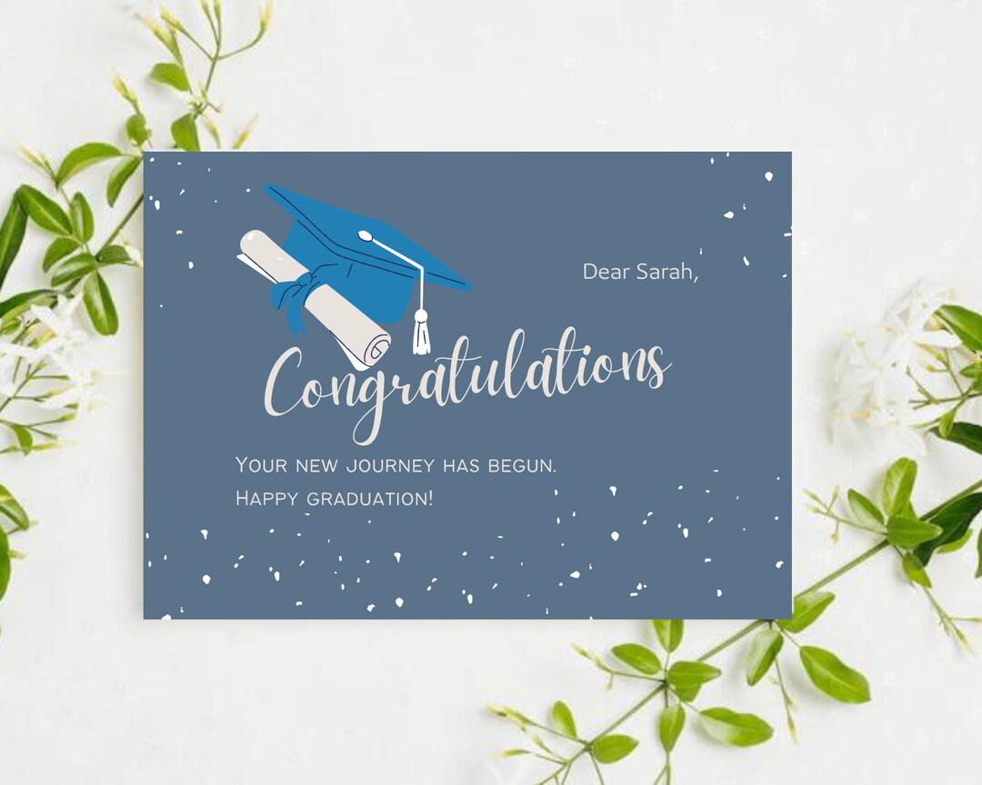 Editable Graduation Card Printable Cards Digital Cards - Etsy Australia