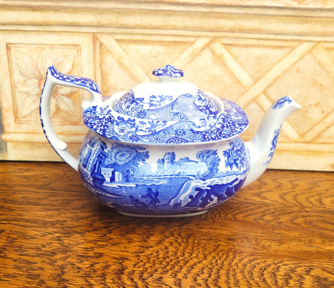 Spode Blue Italian Teapot, Medium 1.1lt Capacity , Made in England - Etsy