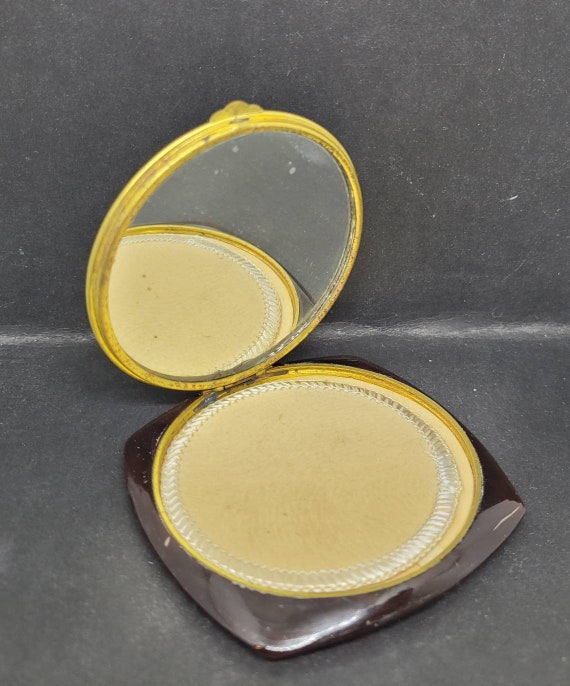 Powder Compact French Bakelite Celluloid,1930s Blind … - Gem