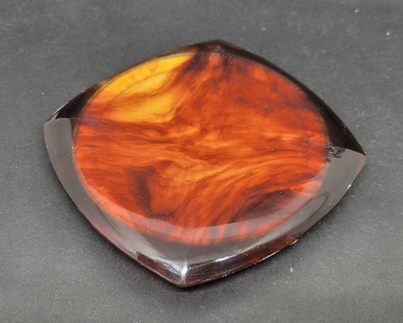 Powder Compact French Bakelite Celluloid,1930s Blind … - Gem