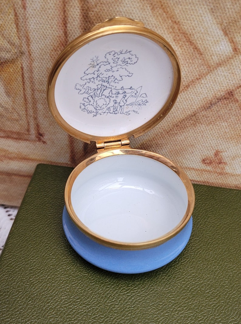 Crummles English Enamels Trinket Box Hippopotanus Mother & Calf, Patch Box, Pill Box Boxed - Etsy