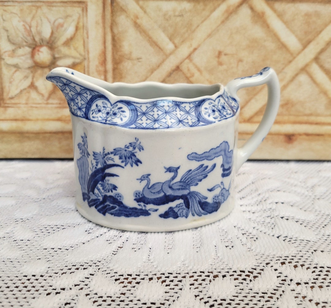 Furnivals "old Chelsea" Blue & White Pottery Cream/milk Jug C1915 - Etsy