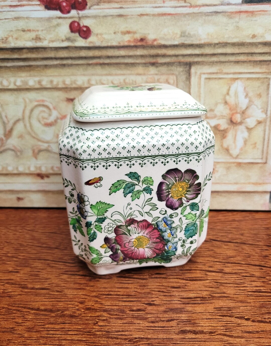 Vintage Mason's Ironstone Storage Caddy PAYNSLEY Pattern C1950s - Etsy