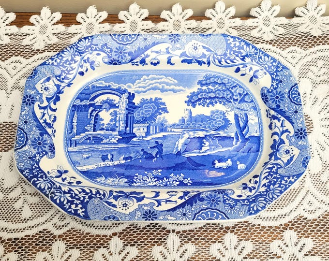 Copeland Spode Blue Italian Platter Meat Plate 13 1930s - Etsy