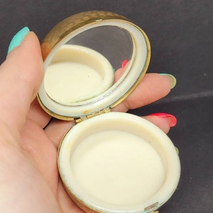 Pygmalion Vintage Sphere Globe Powder Compact Brass Goldtone Engine ...