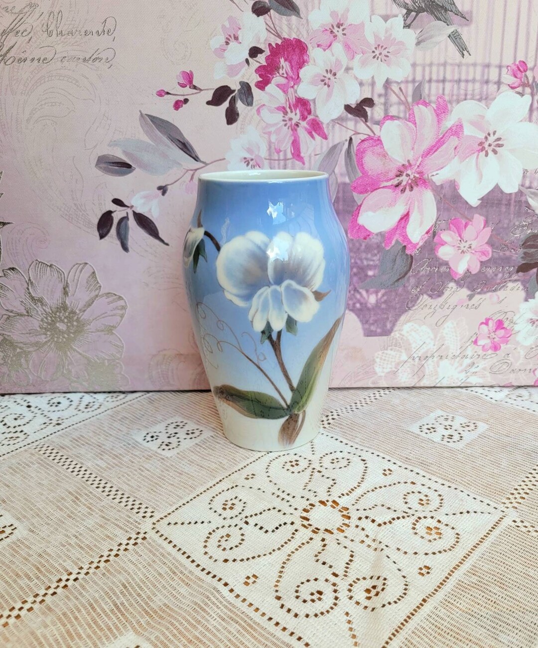 Royal Copenhagen Denmark Porcelain Iris Vase 2668 2037 Ombre - Etsy