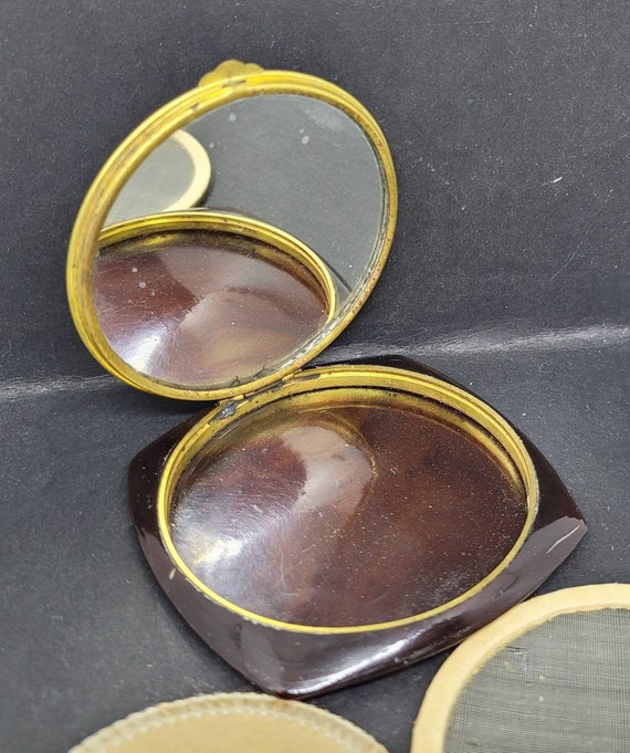 Powder Compact French Bakelite Celluloid,1930s Blind … - Gem