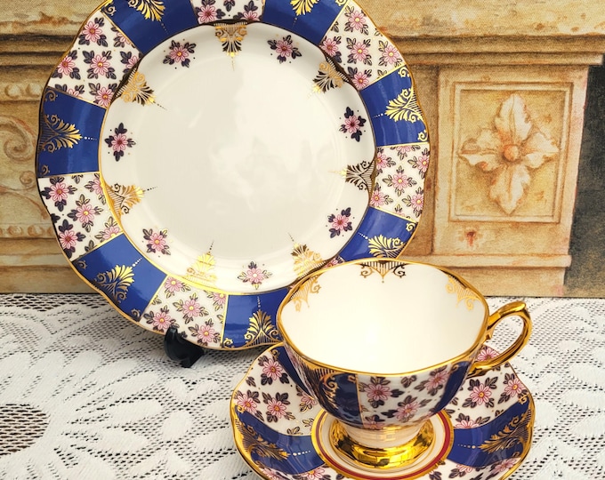 Royal Albert Regency Blue Set, 100 Year Celebration Cups and Saucer ...