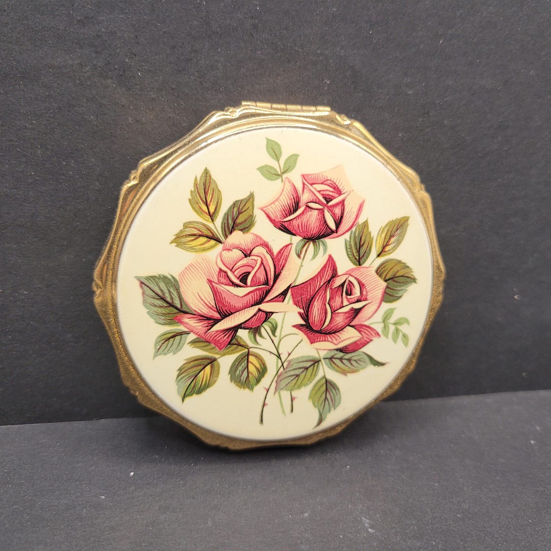 KIGU Powder Compact Trio of Pink English Roses, Mayfair Convertible ...