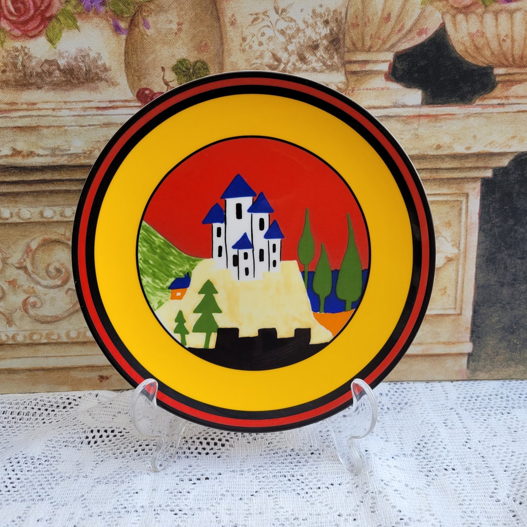 Clarice Cliff "blue Lucerne" Bizarre Art Deco Collectors Plate ...