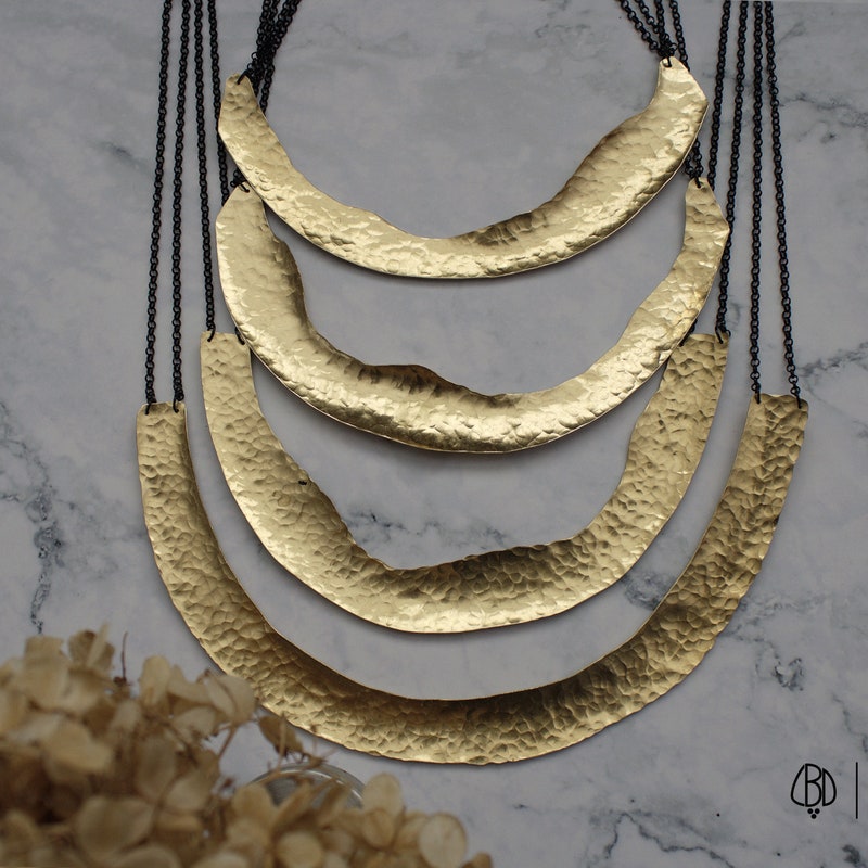 Gold Bib Necklace - Etsy