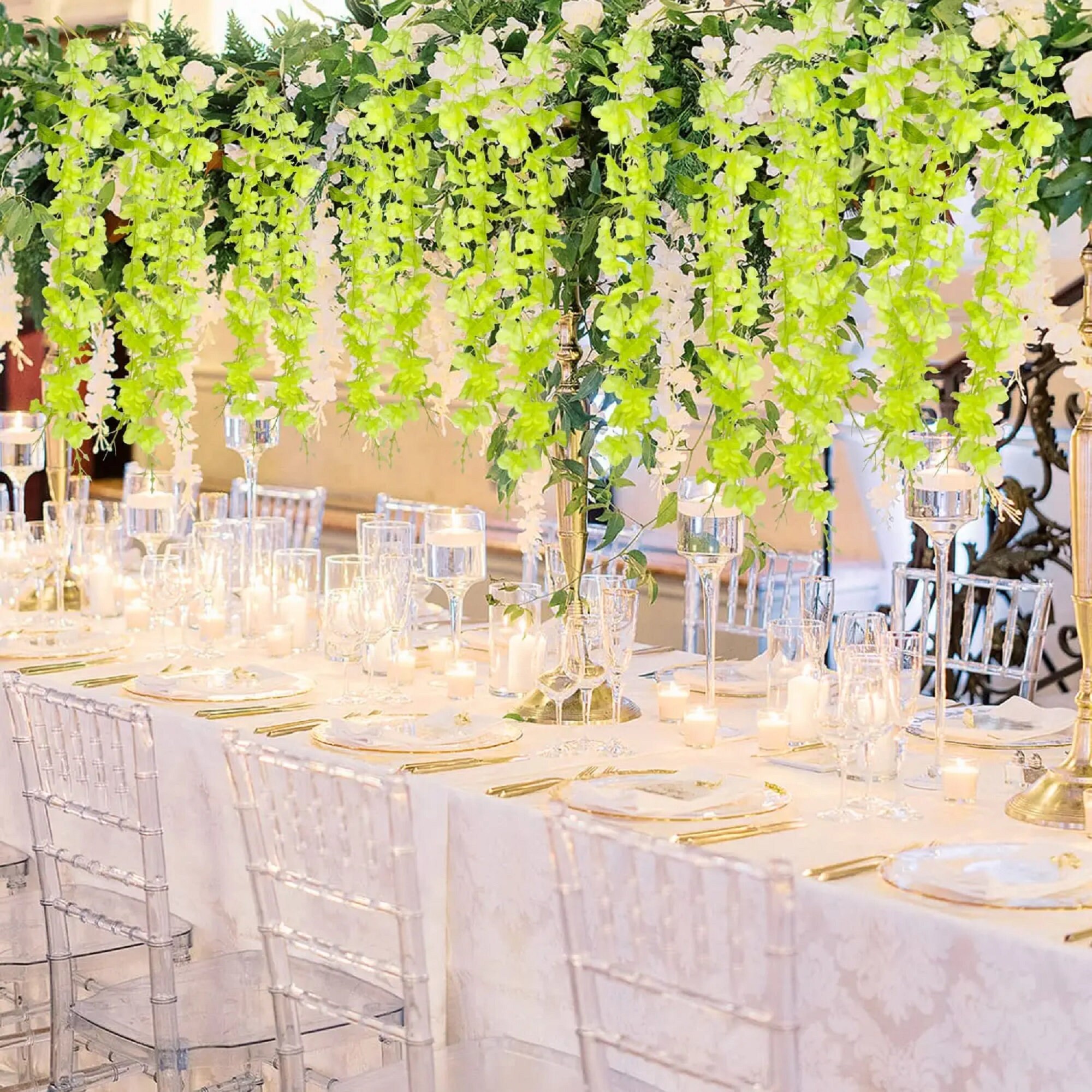 Hanging Wisteria Green - Etsy