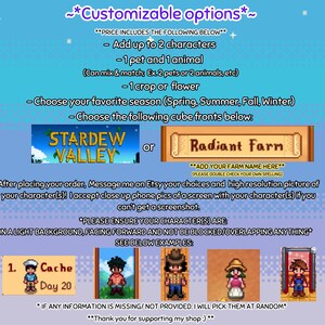 CUSTOMIZABLE Stardew Valley 3D Cube Diorama TEMPLATE | Couple ...