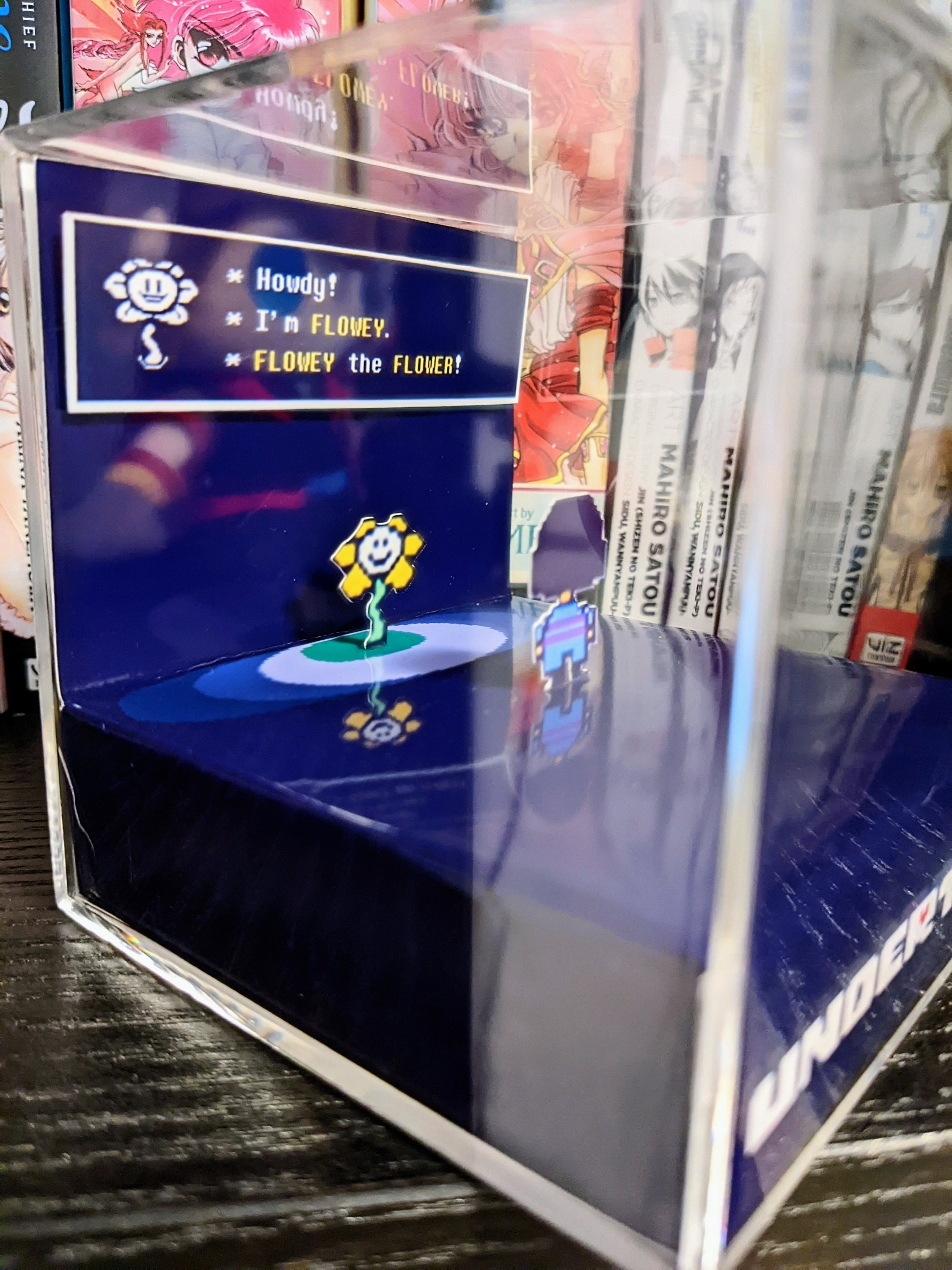UNDERTALE 3D Cube Diorama Flowey and Frisk - Etsy