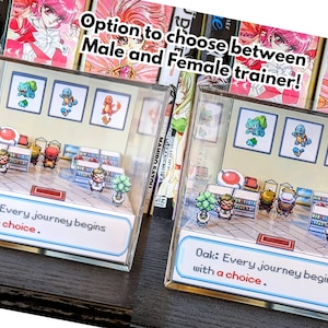 Pokemon Firered Leafgreen Professor Oak Lab 3D Cube Diorama CUSTOMIZE ...