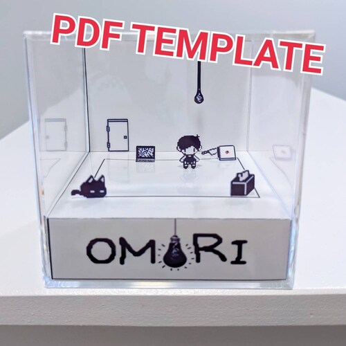 Omori White Space Cube DIY Diorama Cube Papercraft Shadowbox - Etsy UK
