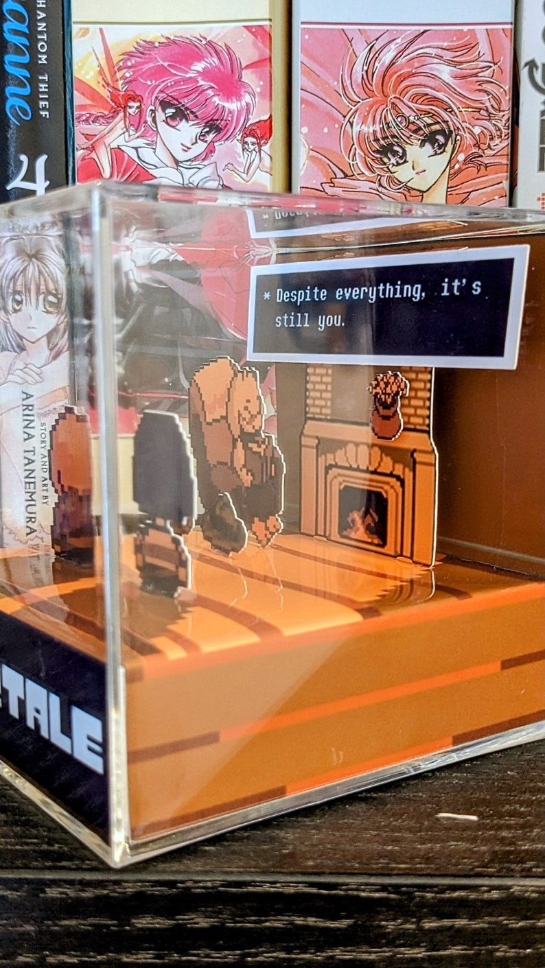 UNDERTALE 3D Cube Diorama - Toriel, Frisk, Asriel and Chara Despite ...