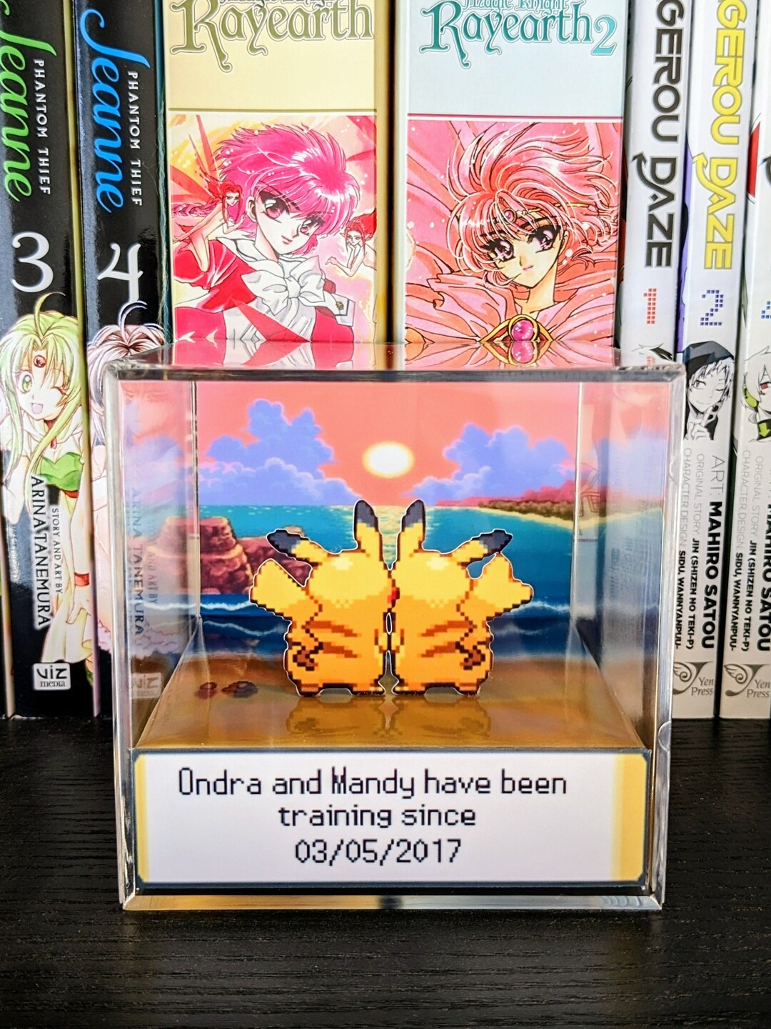 CUSTOMIZABLE Pikachu Pokemon Couple 3D Cube Diorama LGBTQ Couple ...