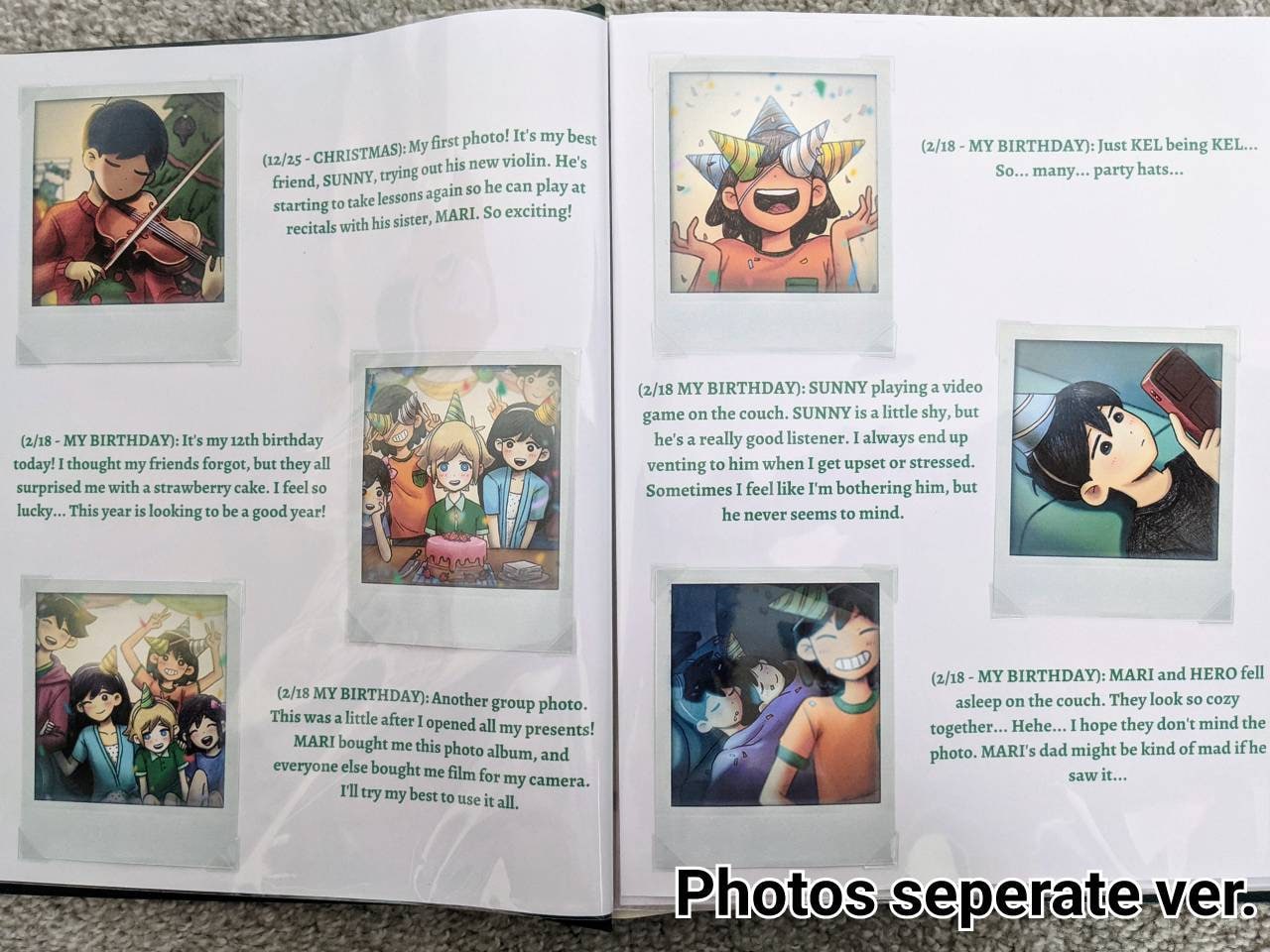 GRADE A Álbum de fotos de OMORI Basil Versión del mundo - Etsy España