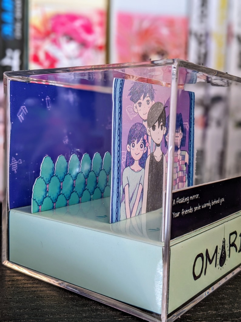 OMORI Your Friends Smile Warmly Behind You Mirror 3D Cube Diorama - Etsy