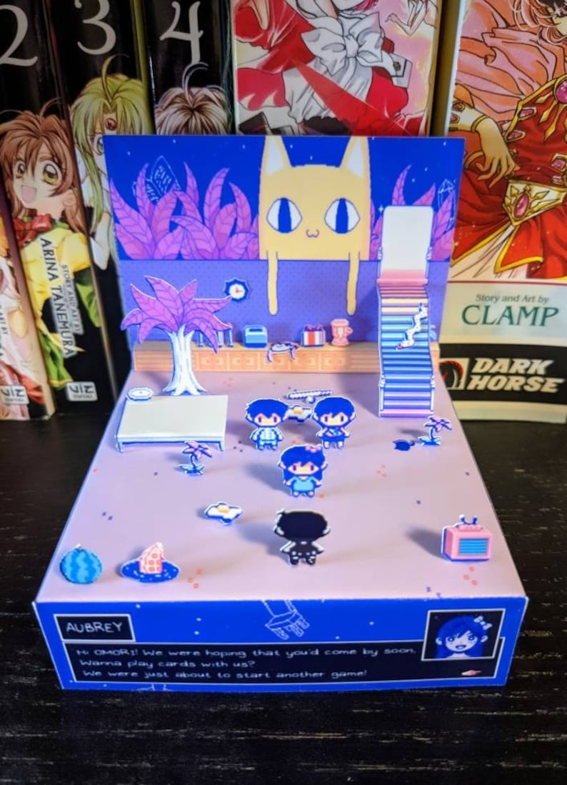 OMORI Neighbor's Room 3D Cube Diorama TEMPLATE - Etsy Israel