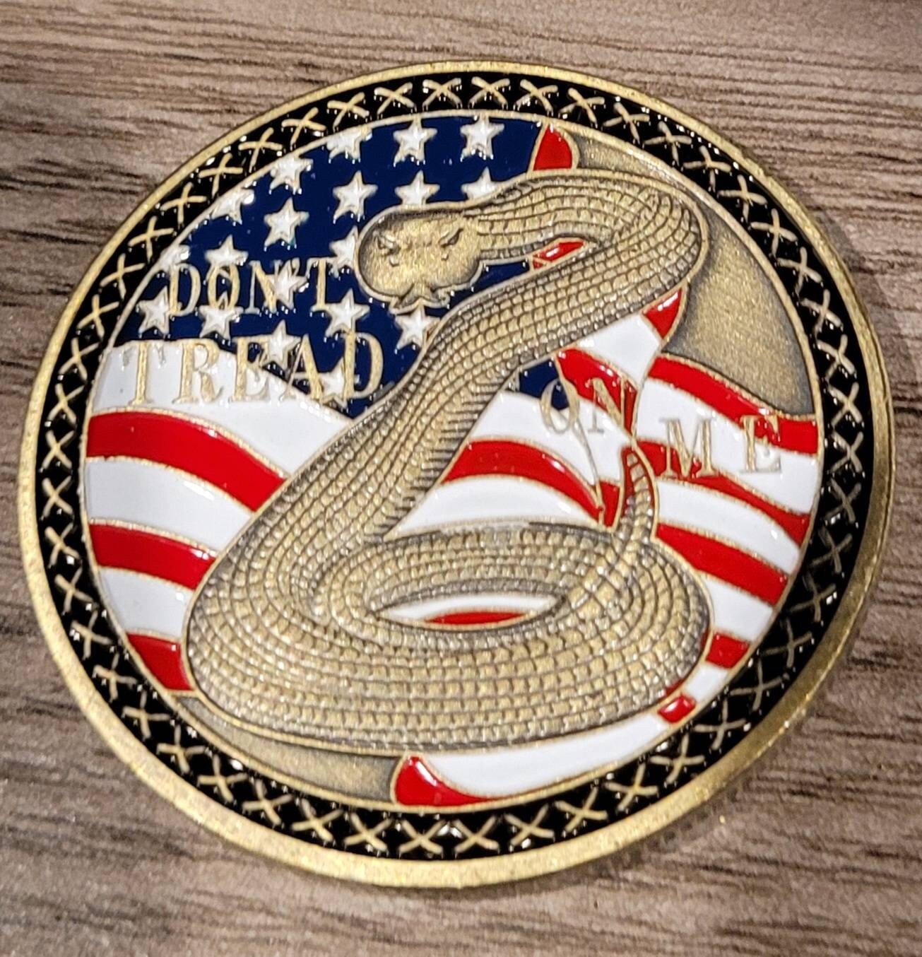Dont Tread on Me Challenge Coin design 3 - Etsy
