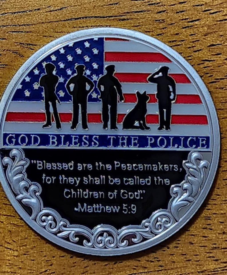 God Bless the Police Thank You Challenge Coin (silver) - Etsy