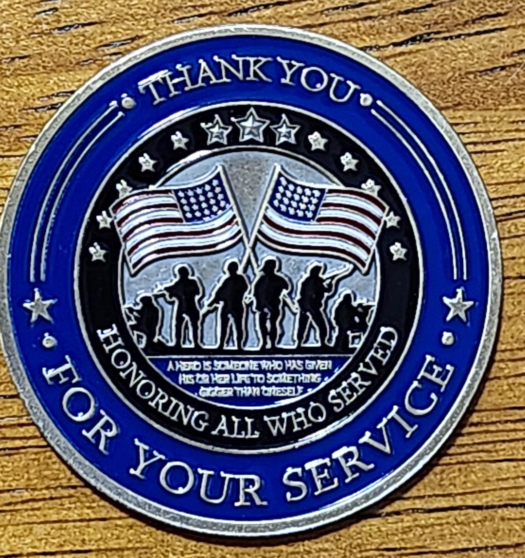 Thank You for Your Service Challnege Coin - Etsy