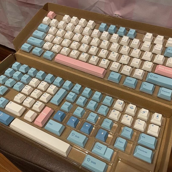 Keyboards & Mice GKM Pastel tones keycaps full set PBT Profile for ...