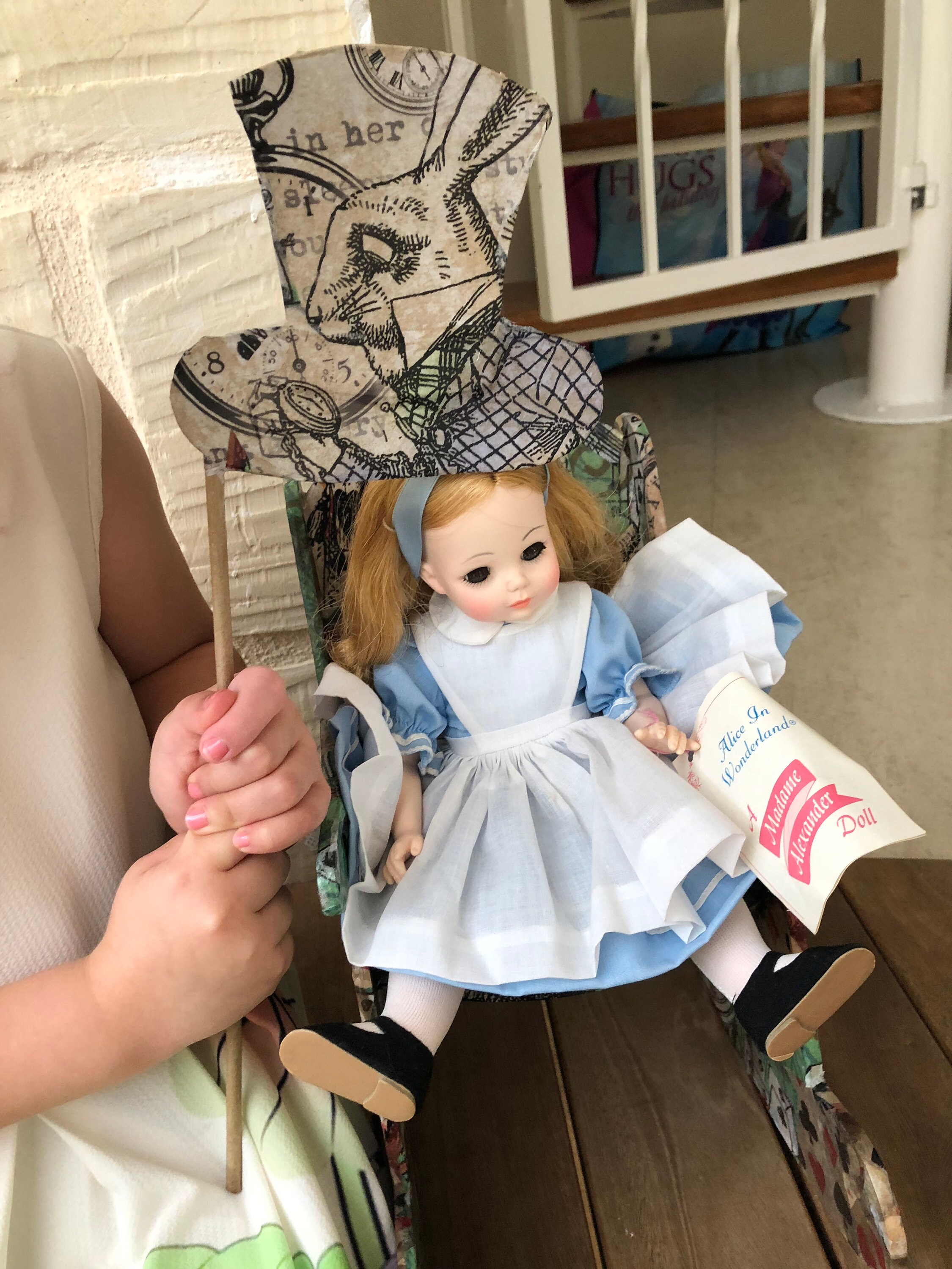 Decoupage Rocking Chair: Handmade Alice in Wonderland Decor - Etsy