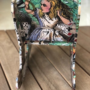 Decoupage Rocking Chair: Handmade Alice in Wonderland Decor - Etsy