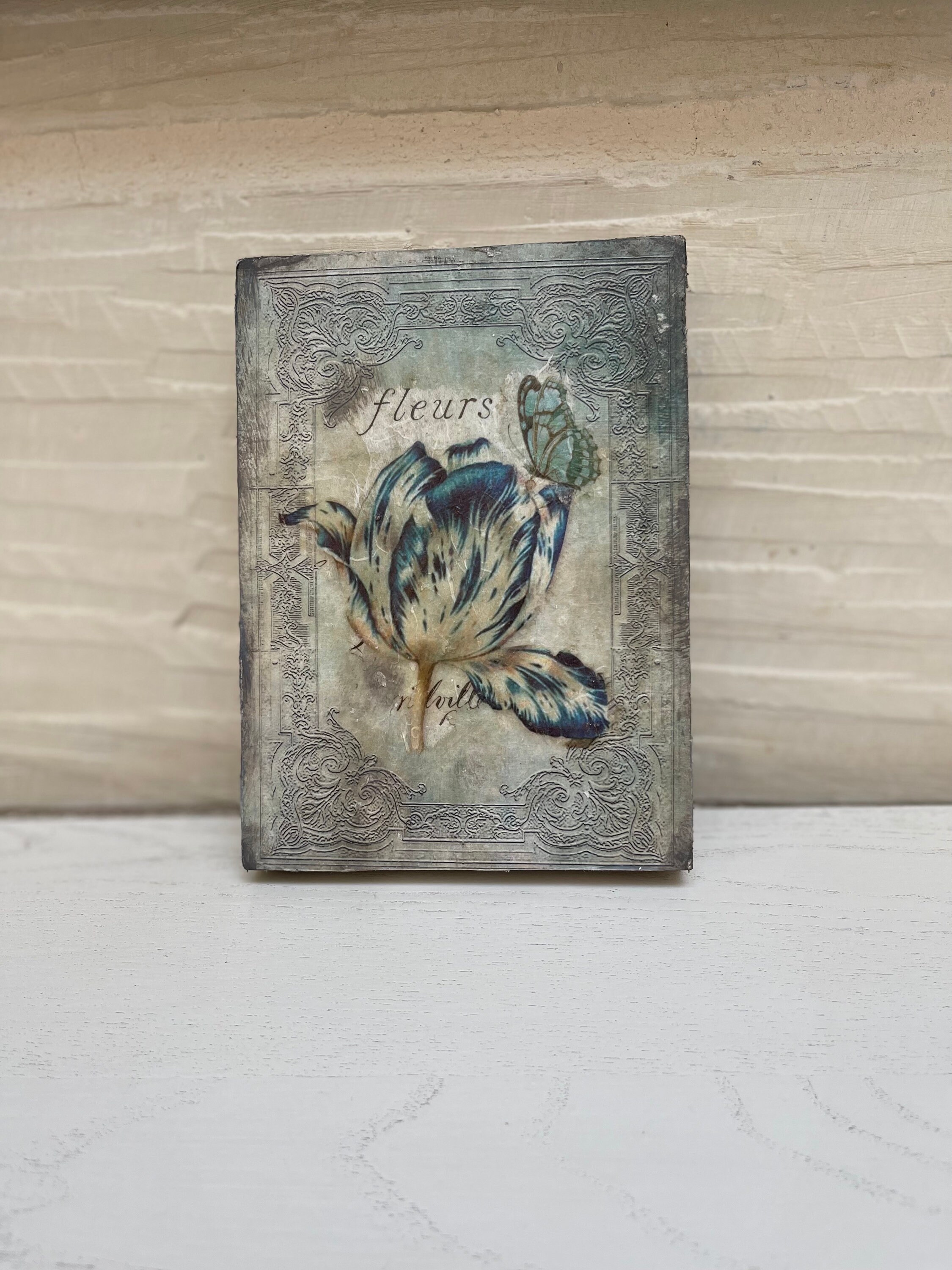 Hand Made Memory Tile blue Wings, Memory Block, Angel Wall Art, Memory ...
