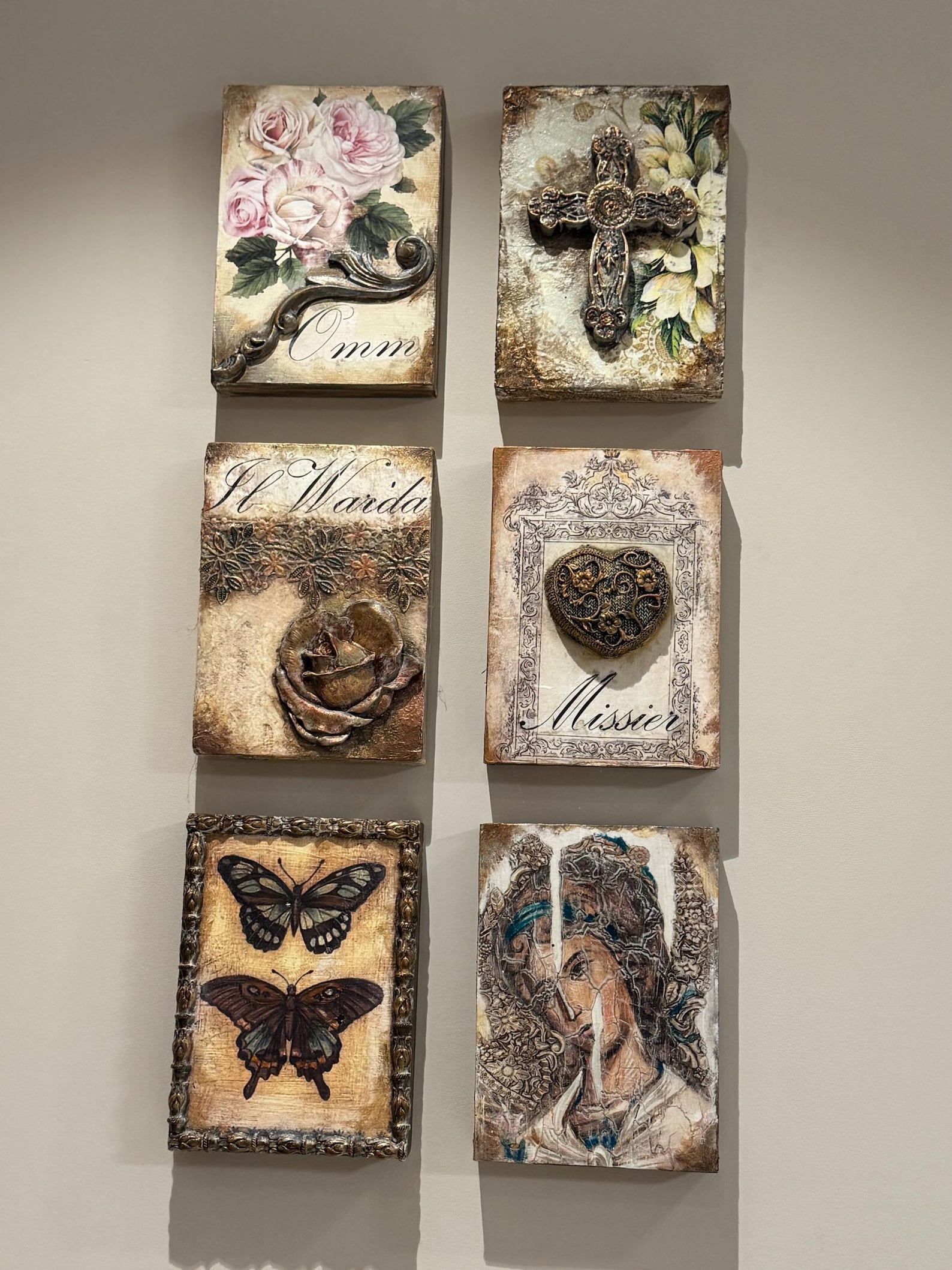 Handcrafted Memory Tile Wall Art: Sid Dickens Inspired, Mixed Media ...