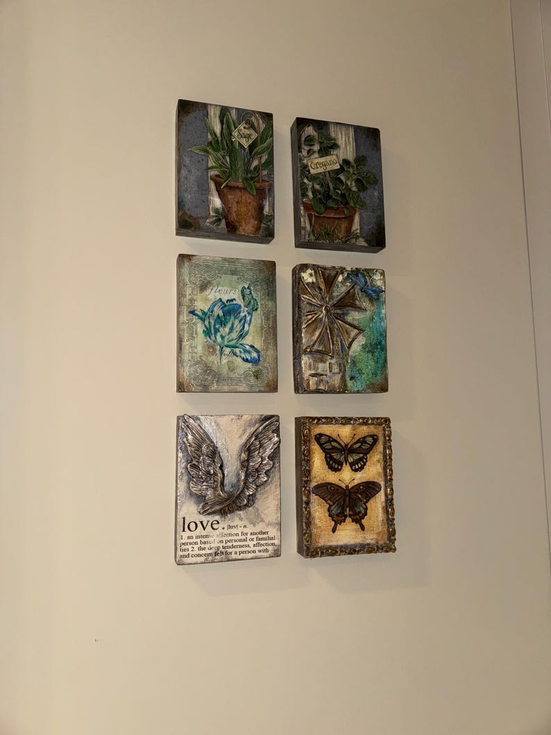 Handcrafted Memory Tile Wall Art: Sid Dickens Inspired, Mixed Media ...