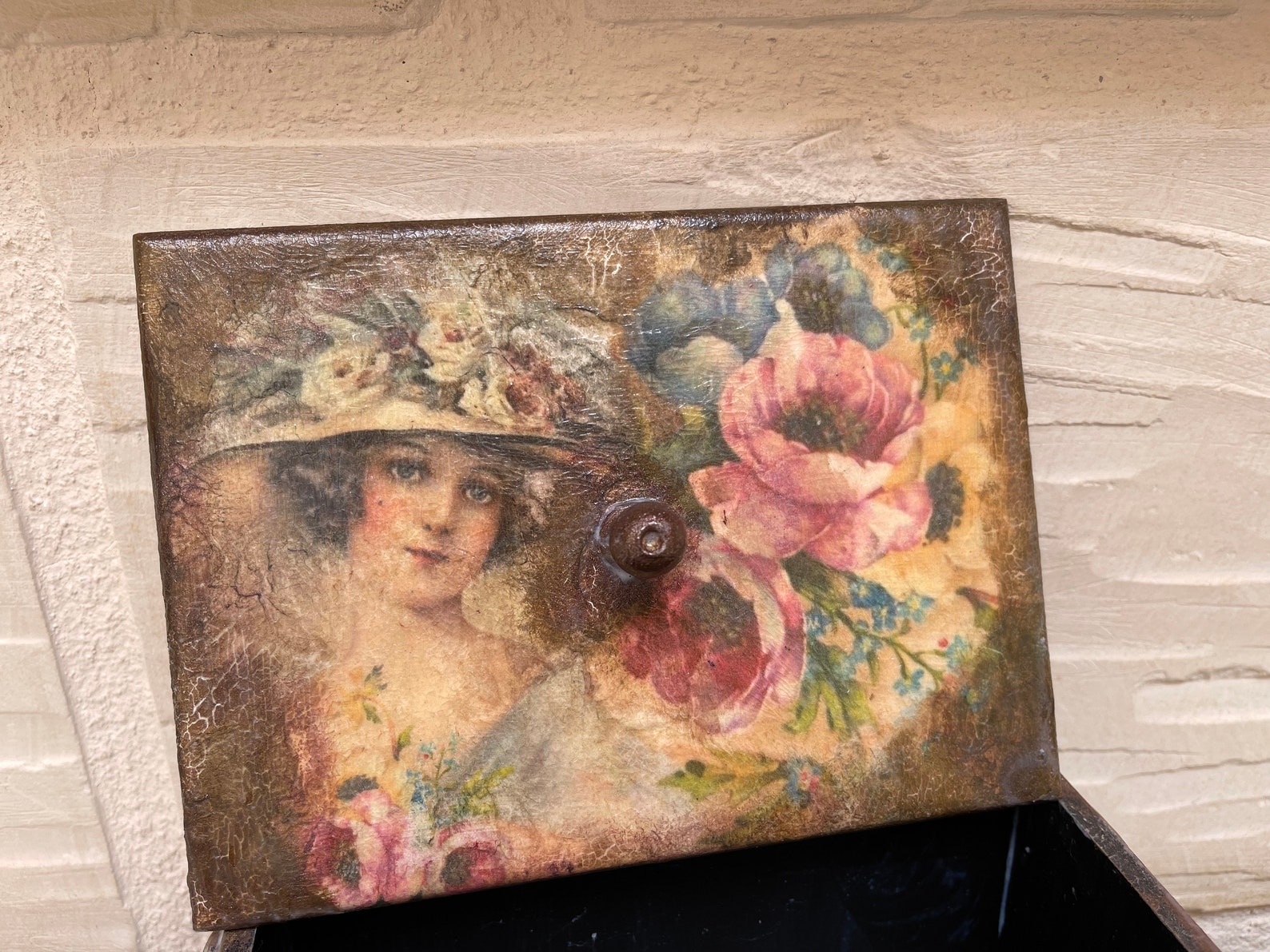 IN STOCK Mother’s Day Handmade Gift, Wooden Decoupage Box, Vintage ...