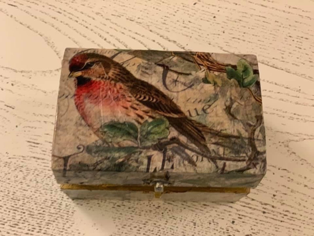 Vintage Christmas Gift Decoupage Jewel Box - Etsy