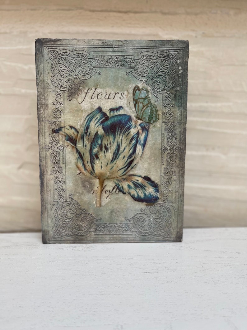 Hand Made Memory Tile blue Wings, Memory Block, Angel Wall Art, Memory ...