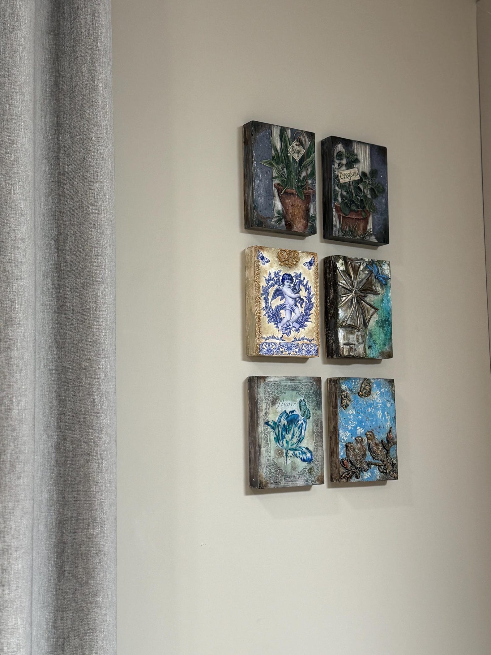 Handcrafted Memory Tile Wall Art: Sid Dickens Inspired, Mixed Media ...