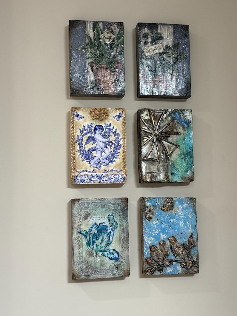 Handcrafted Memory Tile Wall Art: Sid Dickens Inspired, Mixed Media ...
