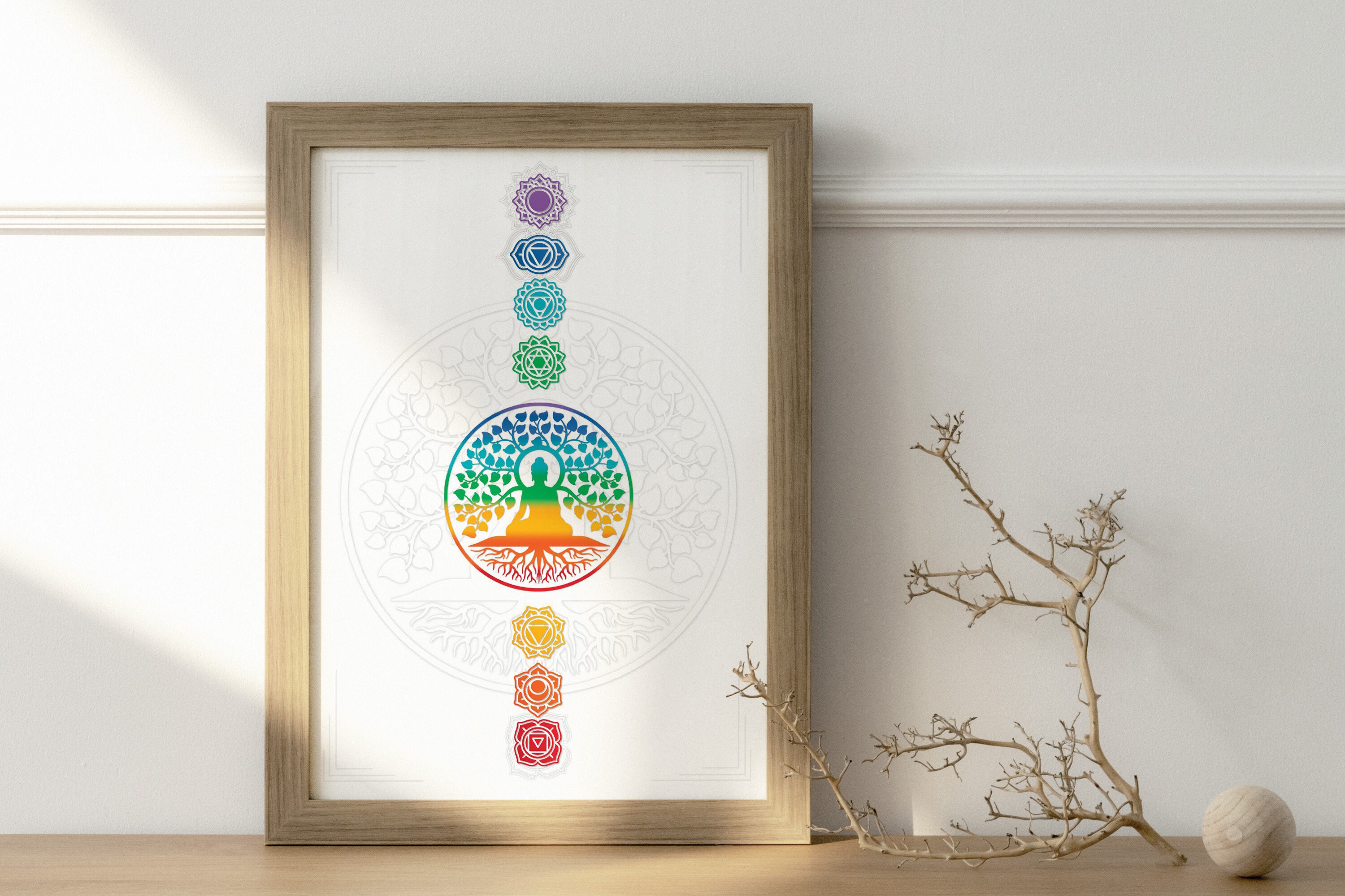 Chakra Art Poster Chakra Wall Art Chakra Printable Poster Yoga Studio ...