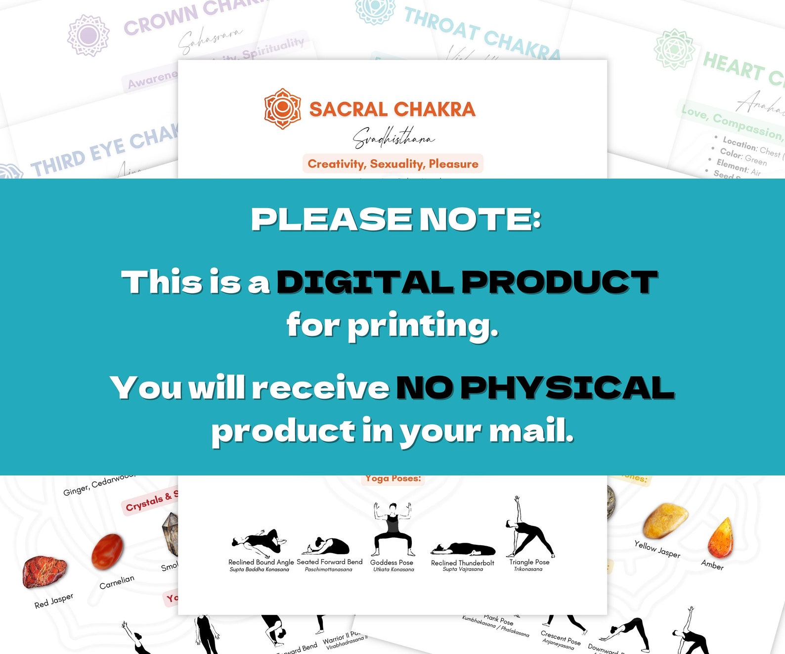 Chakra Printable Cheat Sheets | 7 Chakras Chart | Chakra Reference ...