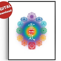 Chakra Poster 7 Chakras Chart Poster Chakra Printable Chakra Art Print ...
