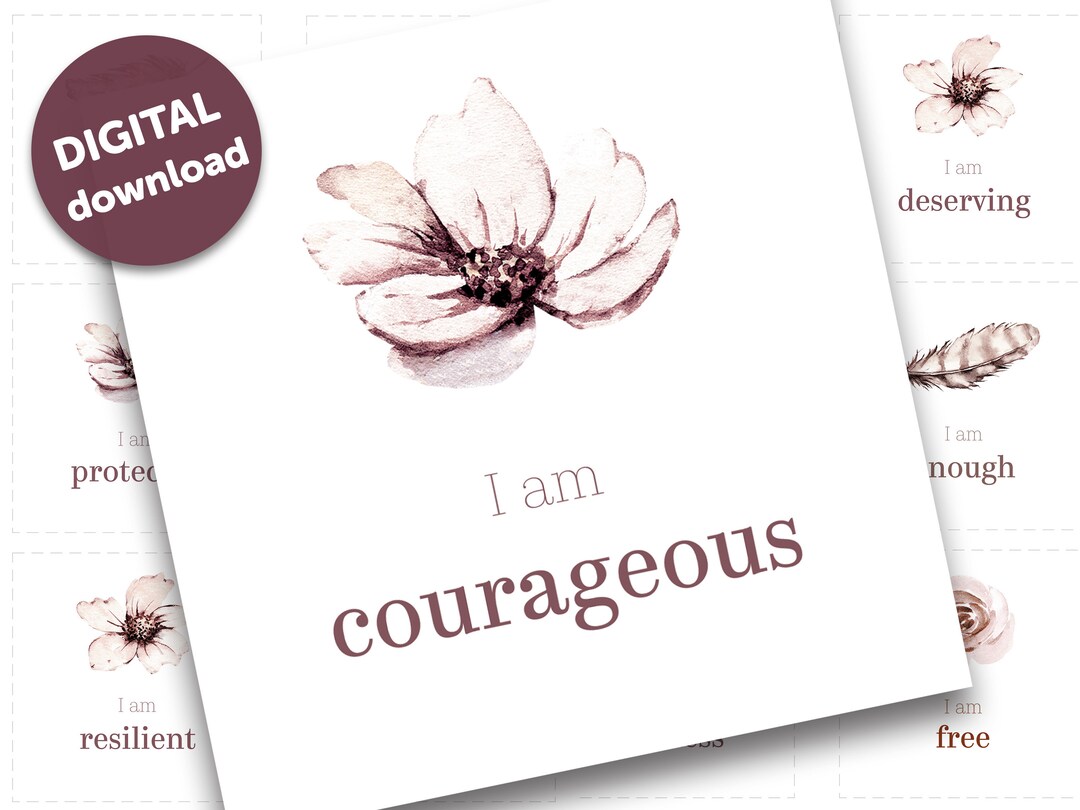 Self-love Printable Cards | Positive Affirmations Cards Printable ...