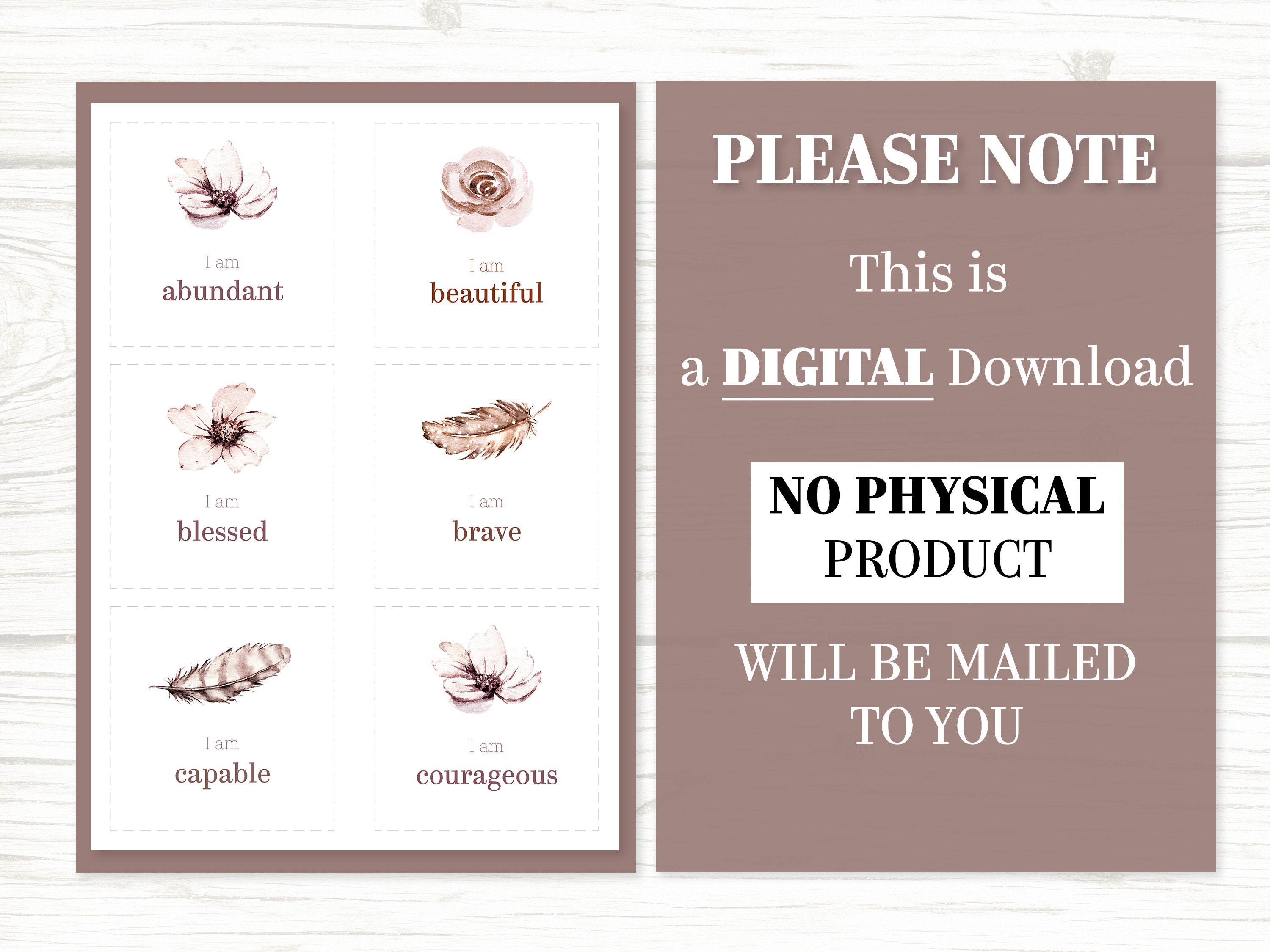 Self-love Printable Cards Positive Affirmations Cards Printable Daily ...