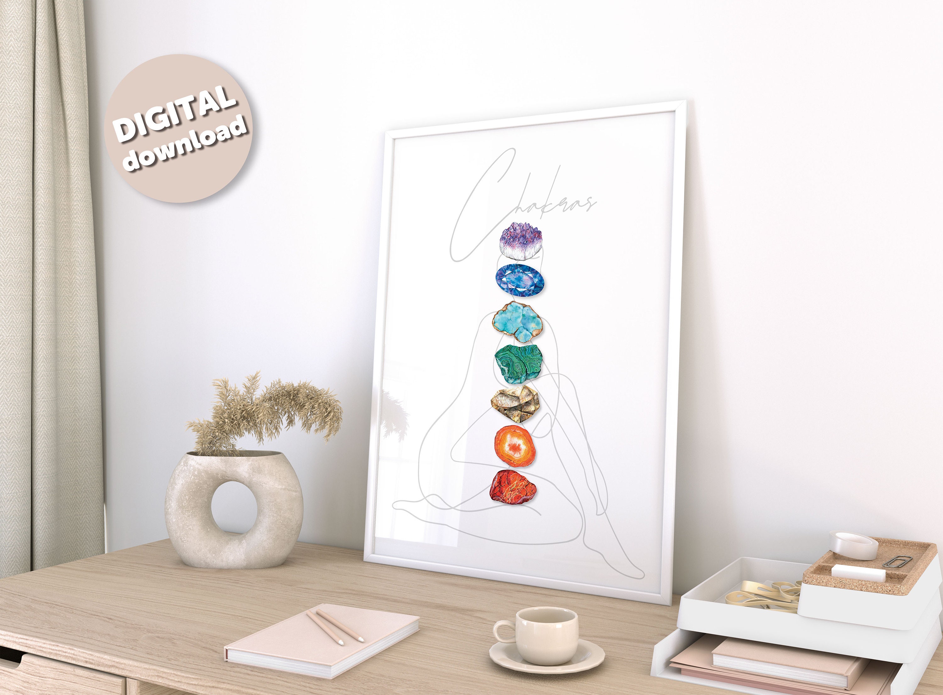 Chakra Poster Chakra Art Print Chakra Art Printable Yoga - Etsy