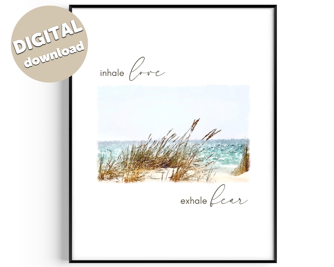 Inhale Exhale Poster | Printable Wall Art Poster | Printable Quote ...