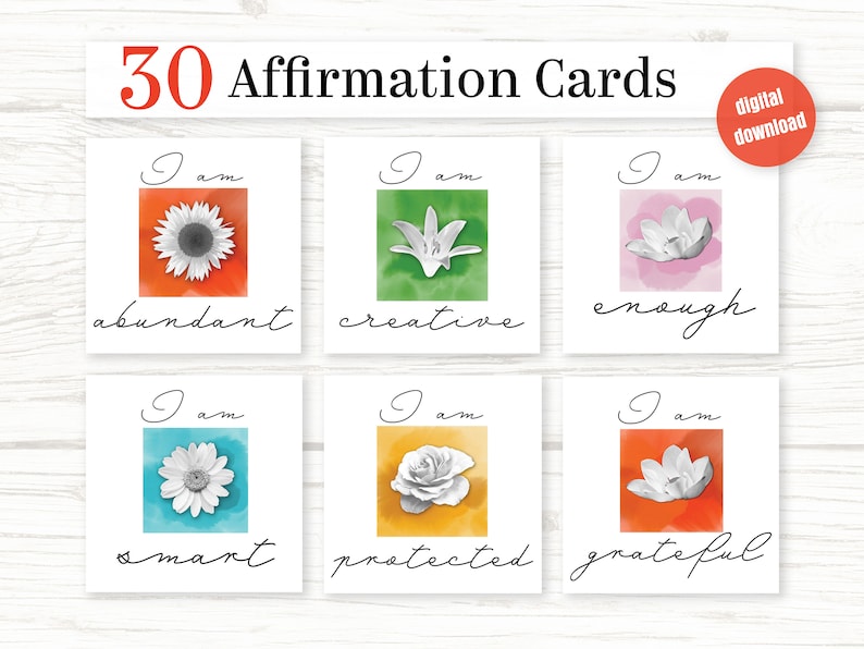 Printable Affirmation Cards Daily Affirmation Cards - Etsy