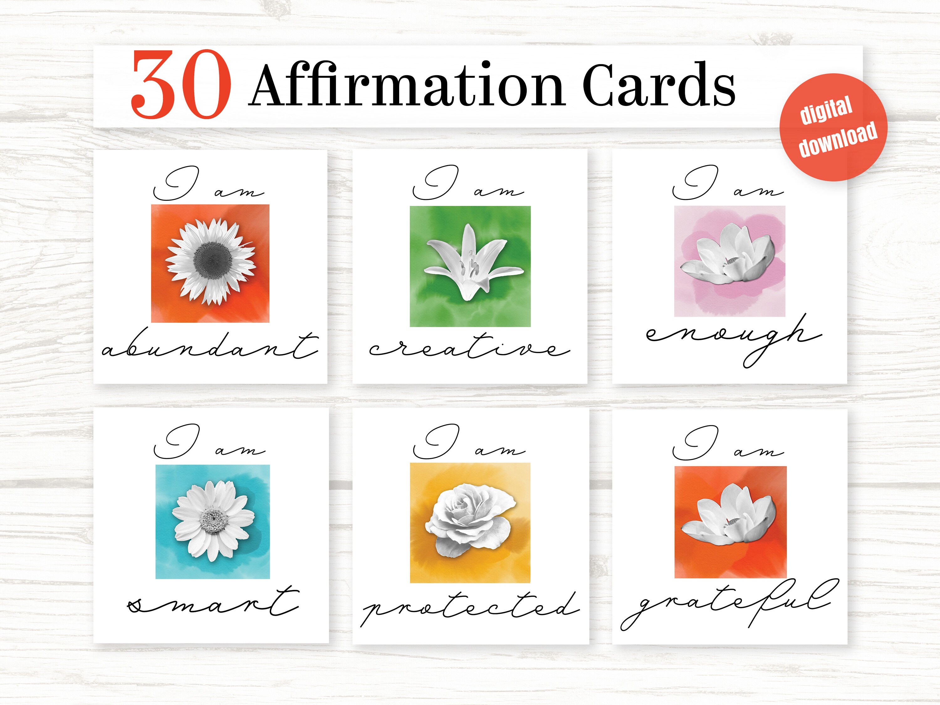 Printable Affirmation Cards Daily Affirmation Cards - Etsy