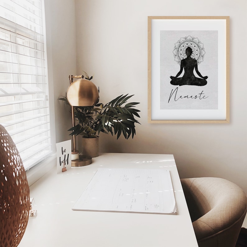 Namaste Printable Namaste Poster Spiritual Wall Art Yoga Studio Décor ...